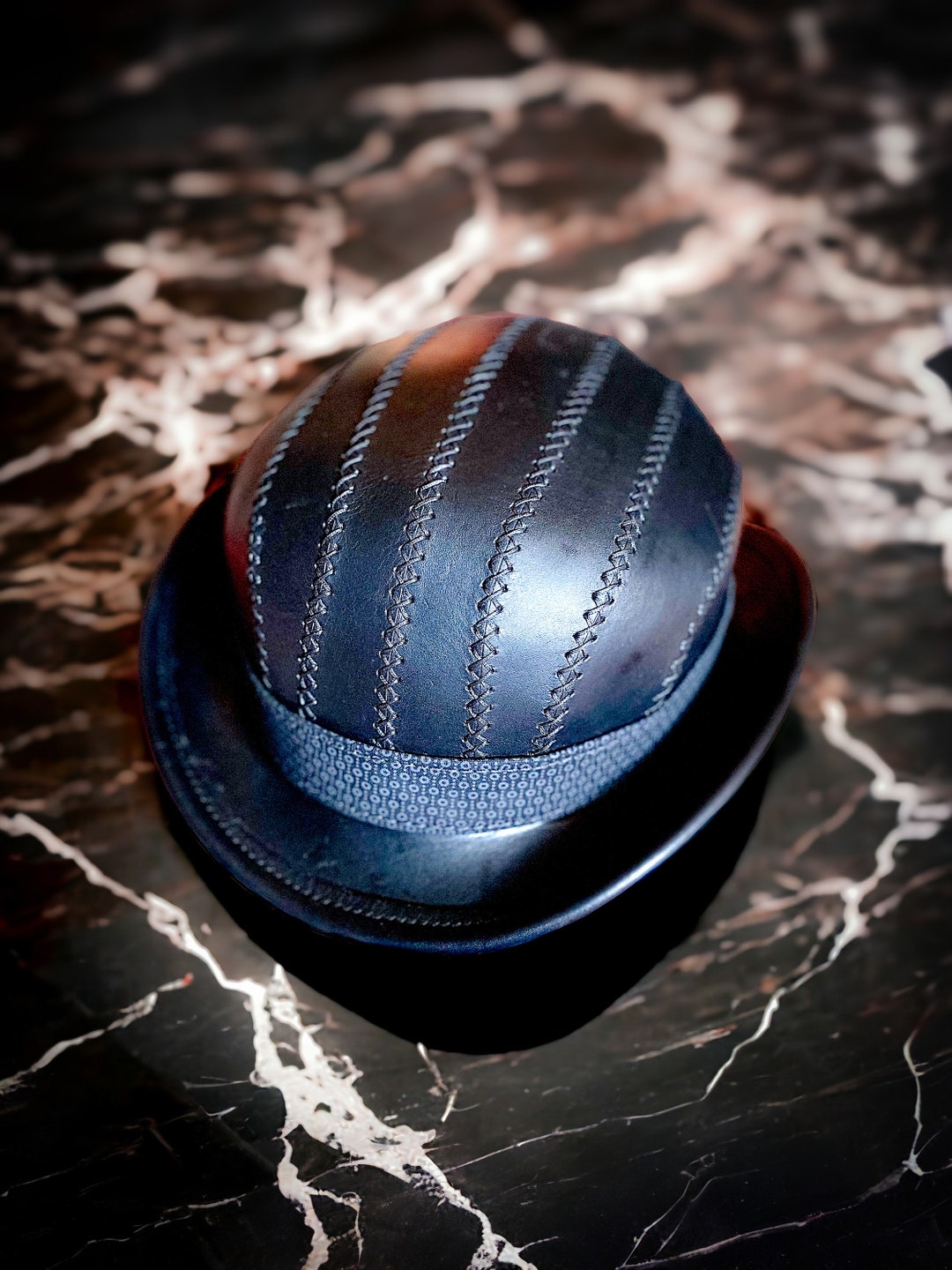 The “mugsy” Bowler/derby Custom Leather Hat. - Etsy