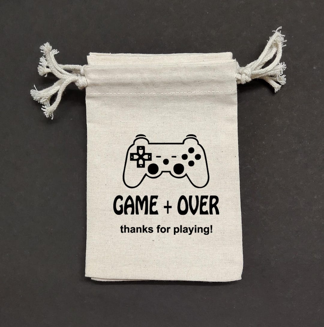 Game Over Thank You - Personalized Controller Video Game Favor Bag for ...