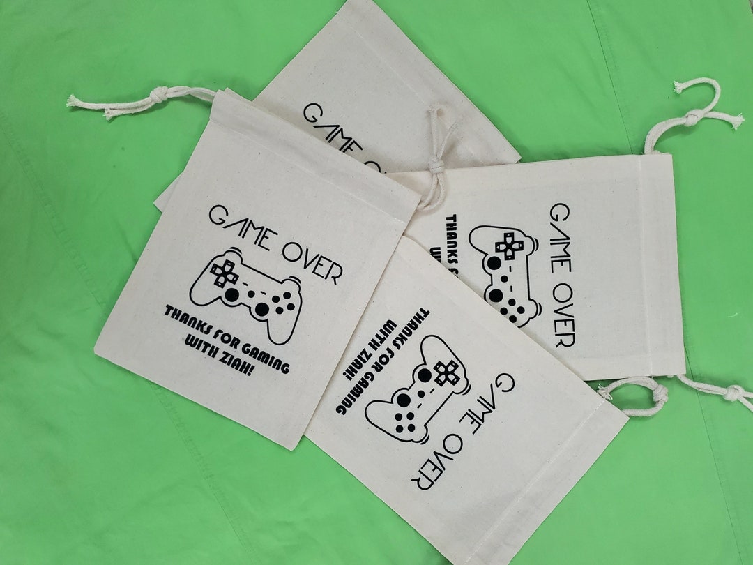 Game Over Thank You - Personalized Controller Video Game Favor Bag for ...