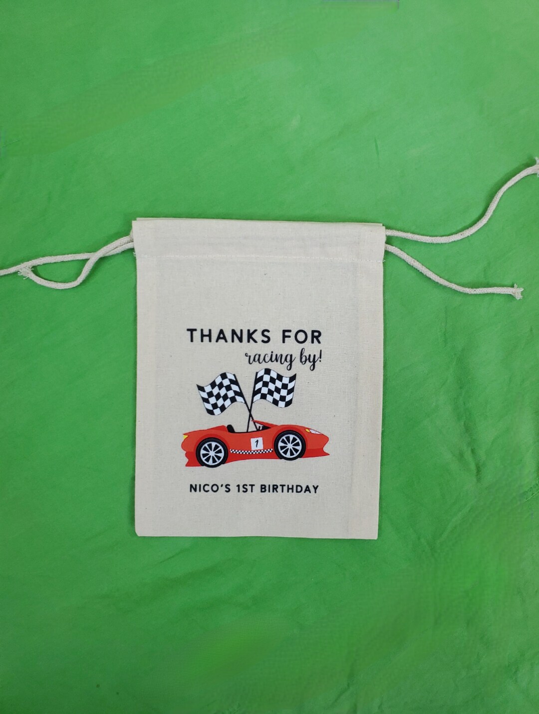Disney Car Mater and Lightening Kids Party Favor Bags, Muslin Bags ...