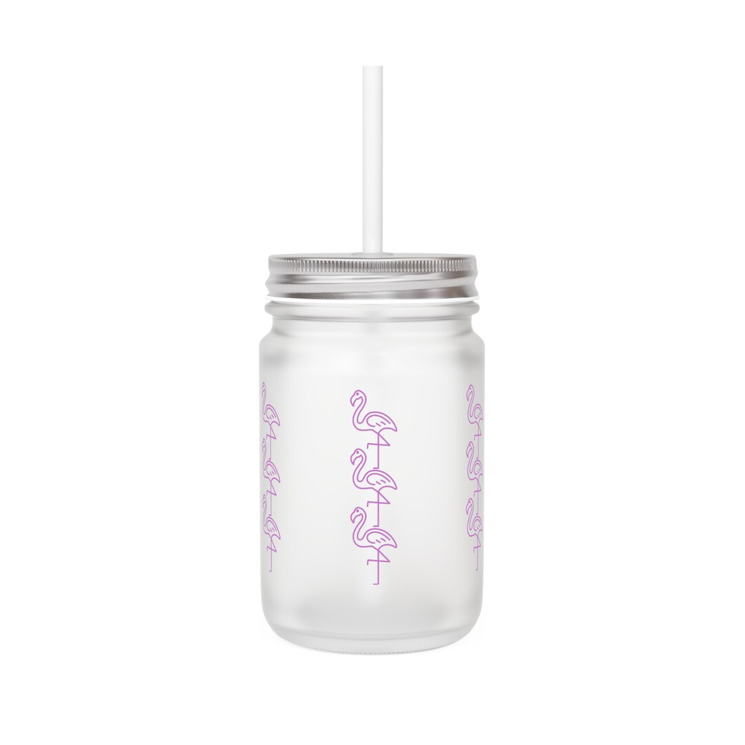 Pink Flamingo - Mason Jar - Etsy