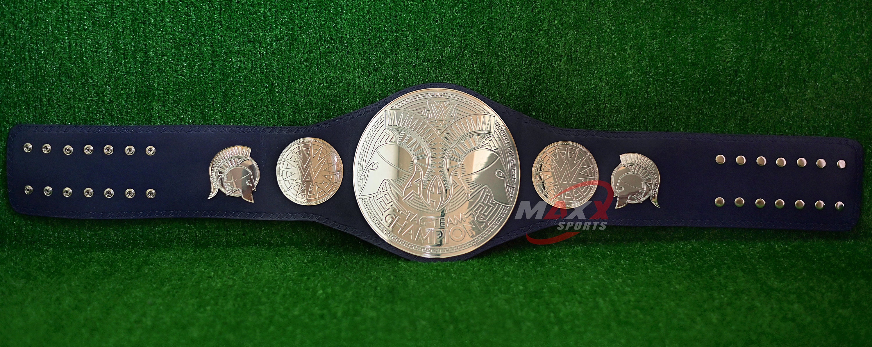WWE Smackdown Tag Team Championship Belt Genuine Leather Strap 2MM ...