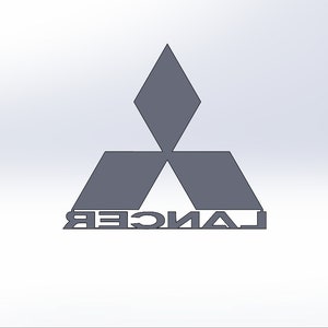 Mitsubishi Lancer Custom Emblem. 3D File Download. .STL Format I Can ...