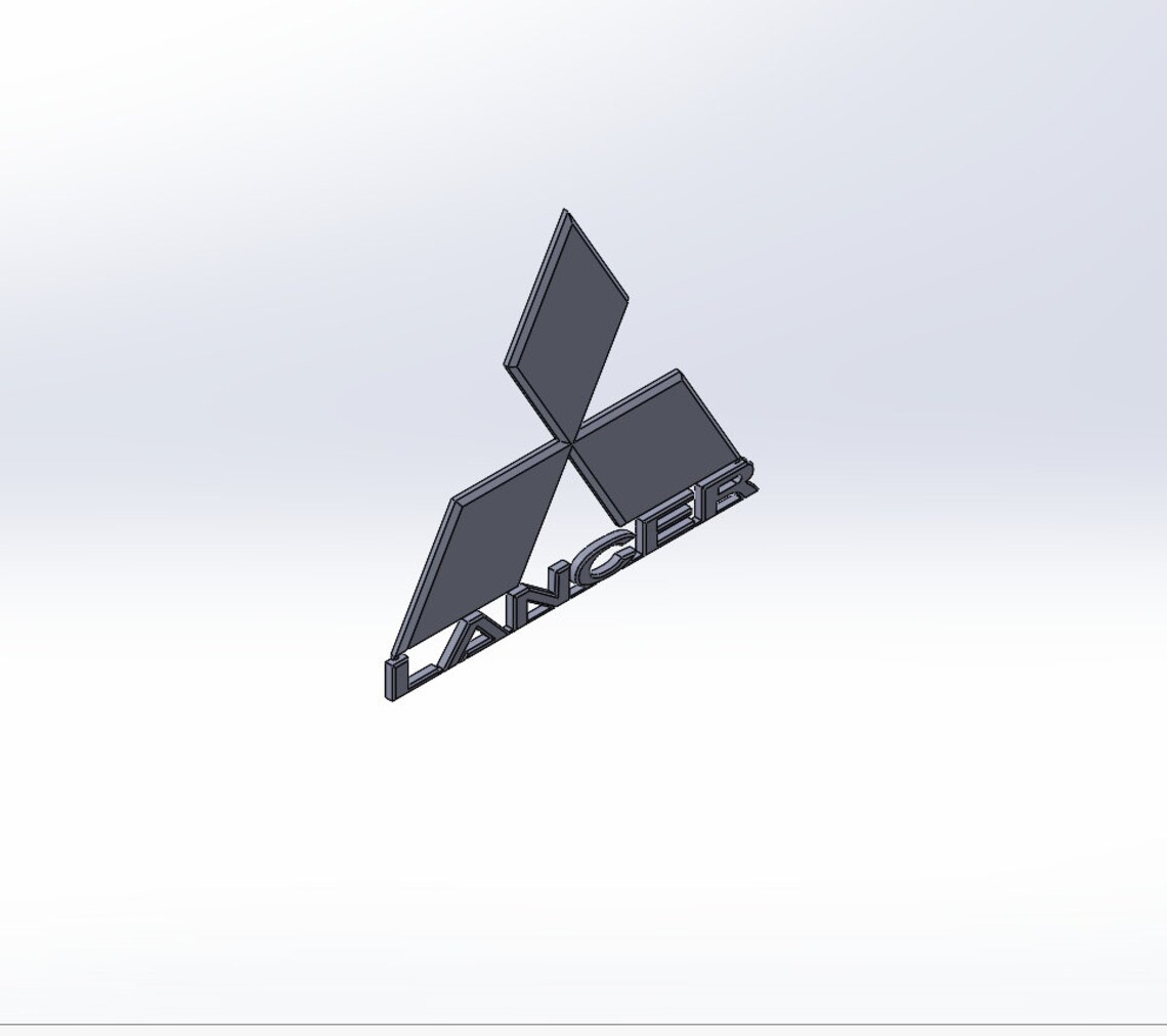 Mitsubishi Lancer Custom Emblem. 3D File Download. .STL Format I Can ...