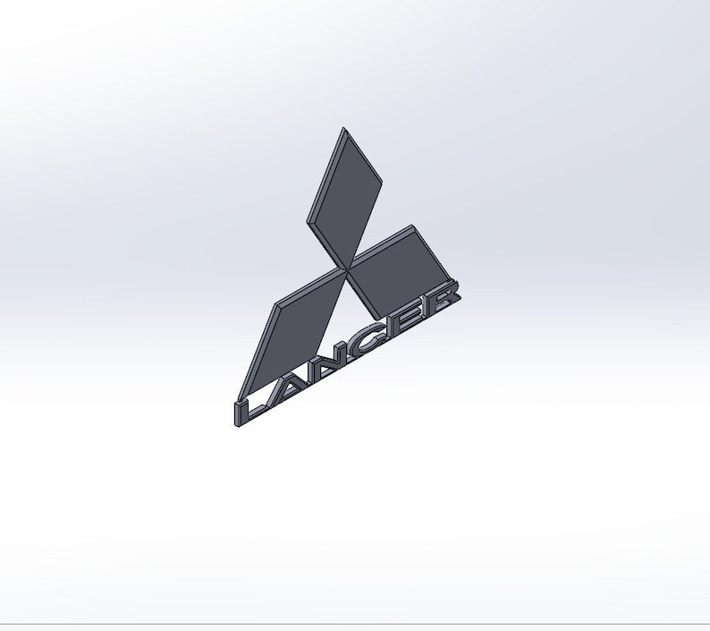 Mitsubishi Lancer Custom Emblem. 3D File Download. .STL Format I Can ...