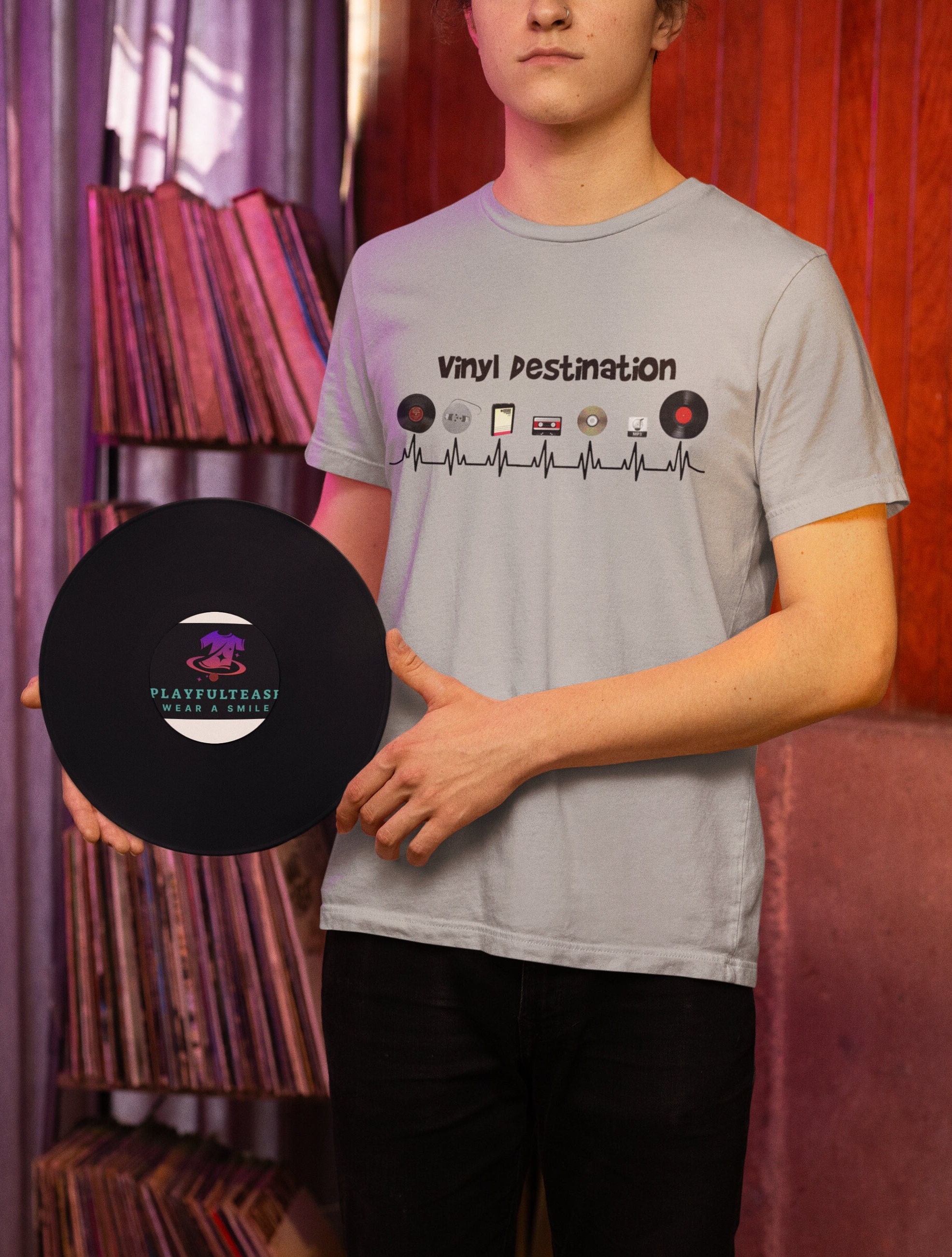 Vinyl Record Tshirt, Vinyl Records Music T-shirt, Vinyl Collector ...