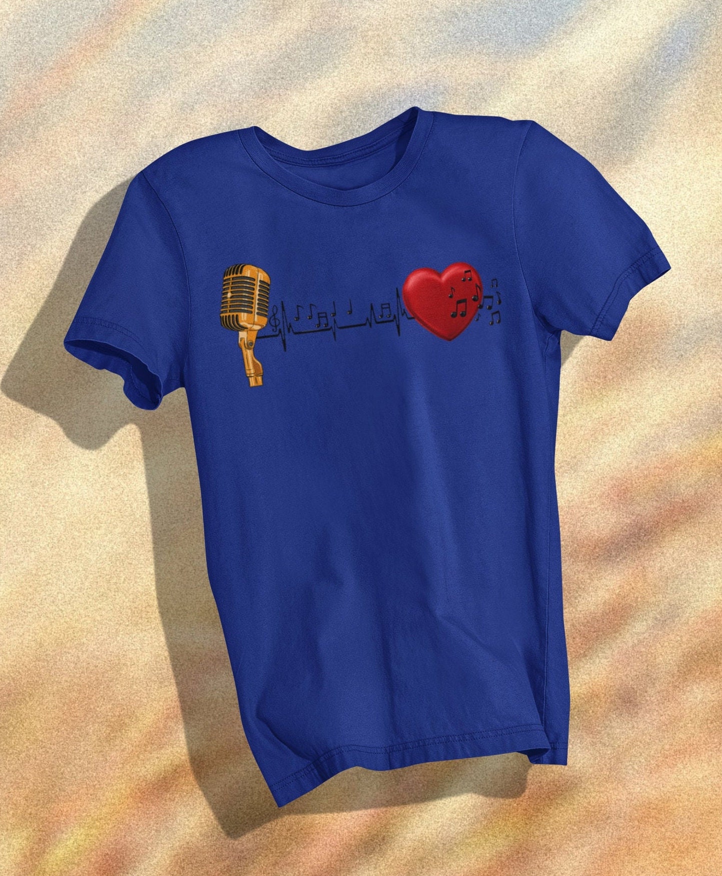 Singer T-shirt, Love Music Shirt, Music Lover T-shirt, Heart Music ...
