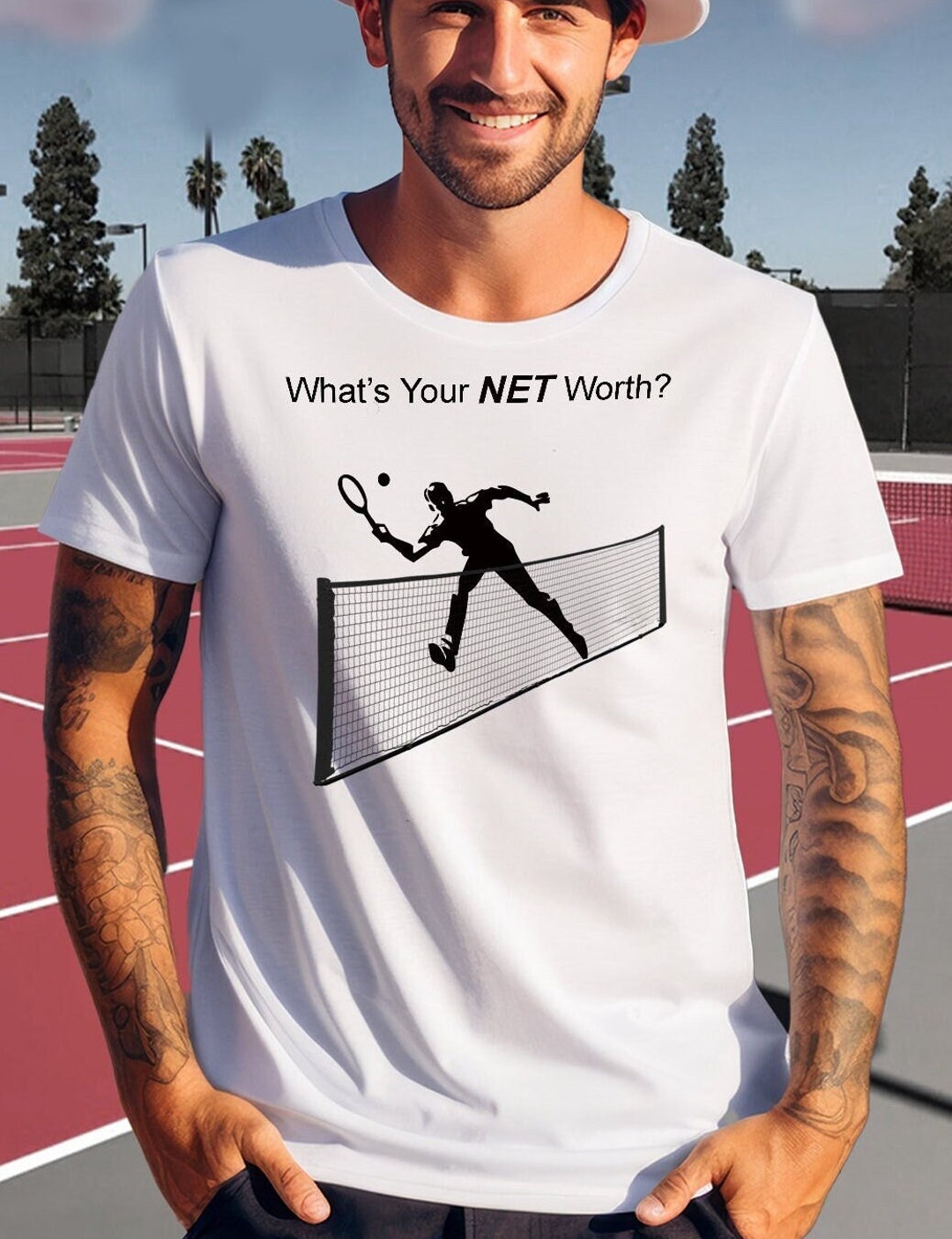 Funny Tennis T-shirt, "net Worth" Graphic Tee, Unisex Fit - Etsy