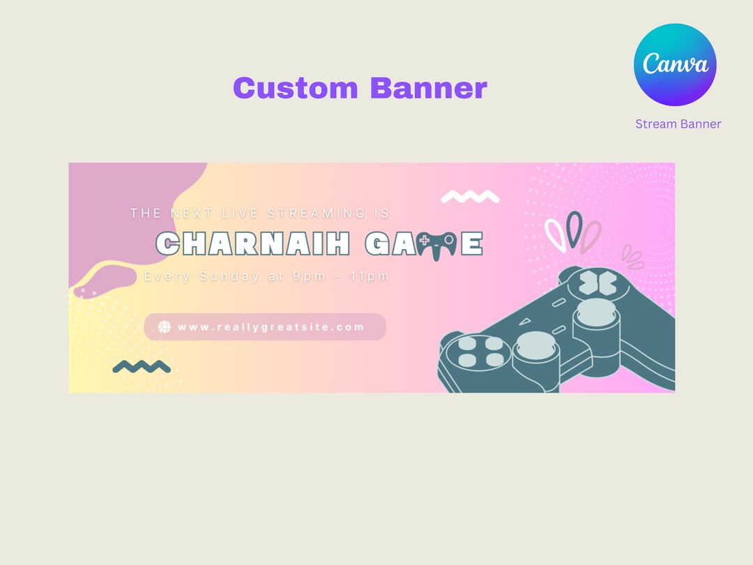 Custom Banner for Twitch Twitter or Youtube Etc. Banner Stream Banner ...