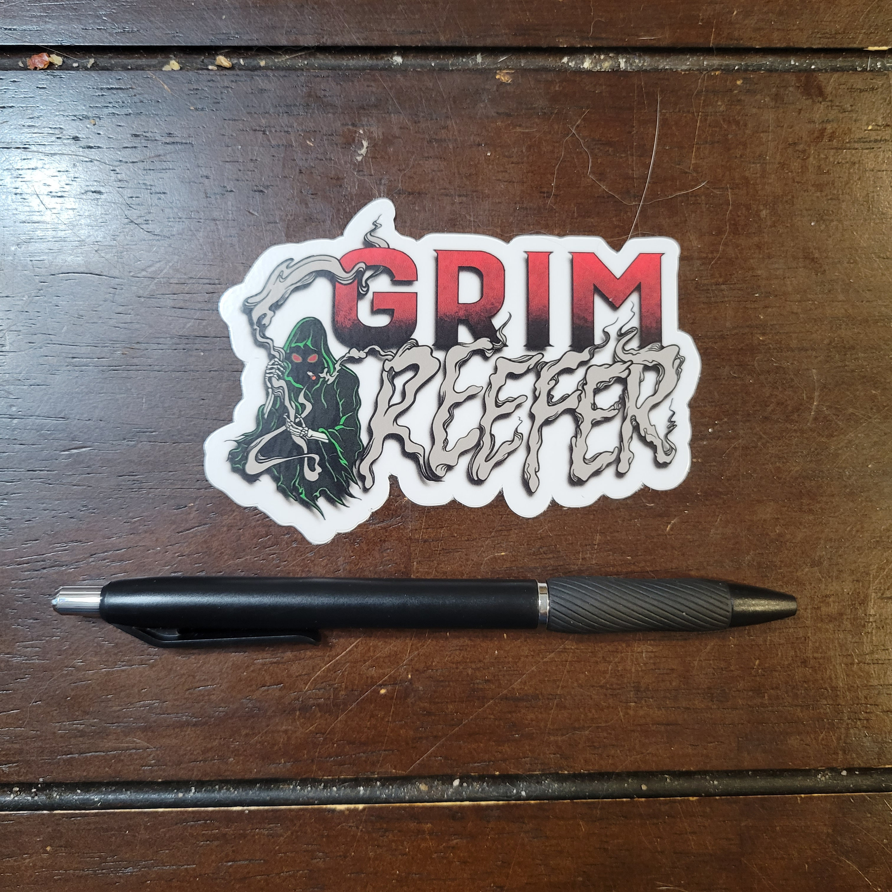 Grim Reefer Logo Sticker - Etsy