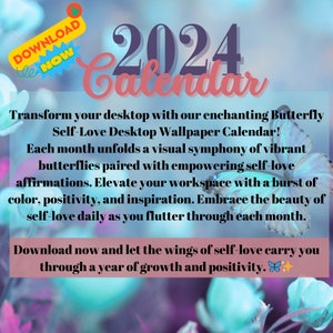 2024 Desktop Wallpaper, Self-love Affirmation, Affirmation Calendar ...