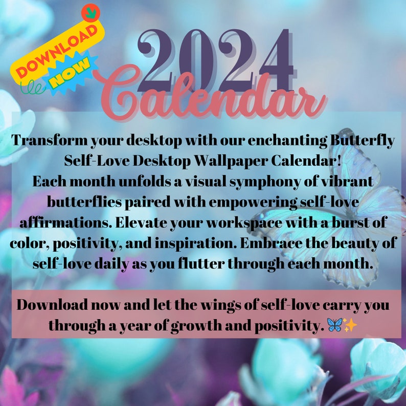 2024 Desktop Wallpaper, Self-love Affirmation, Affirmation Calendar ...