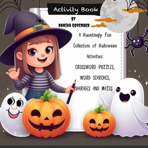 Halloween Activity Book, Printable, Digital, Crossword Puzzle Word ...