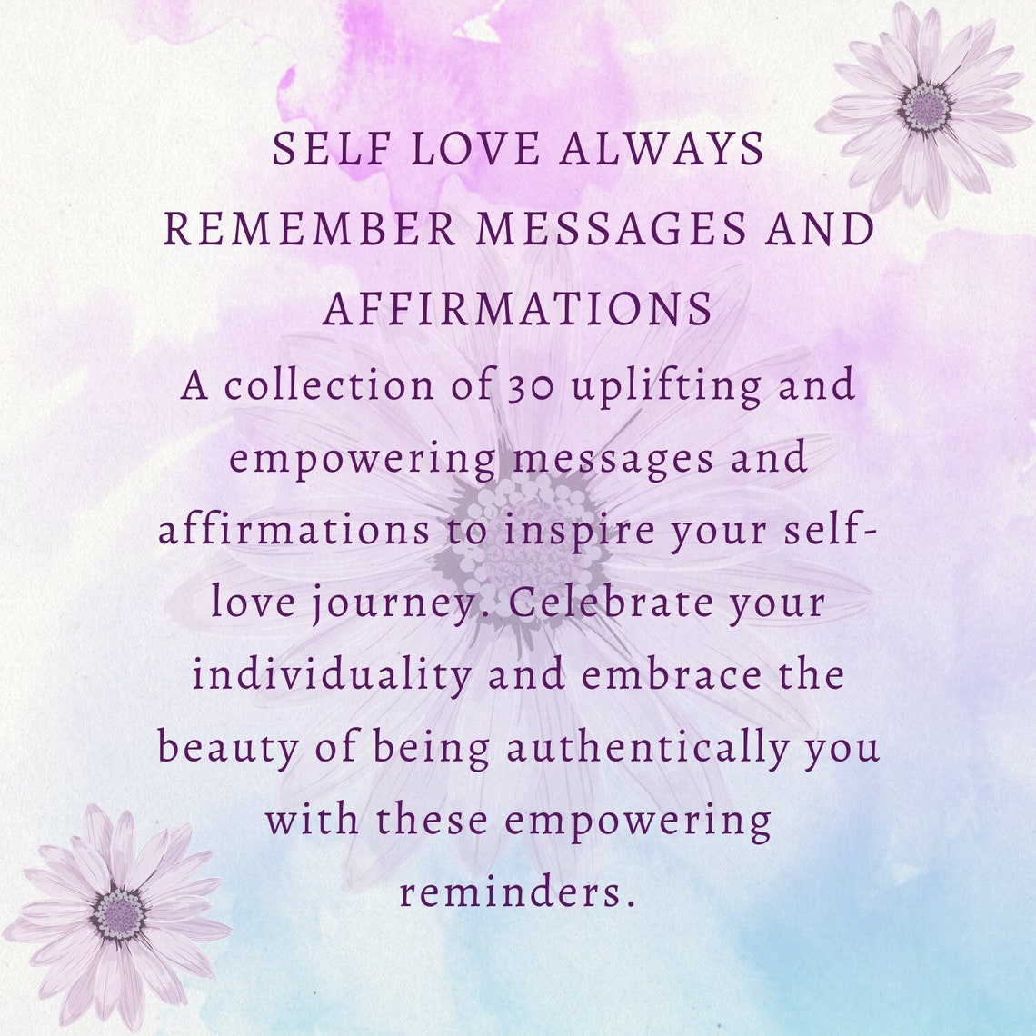 Self-love Always Remember Message and Affirmation Cards Plus Guidebook ...
