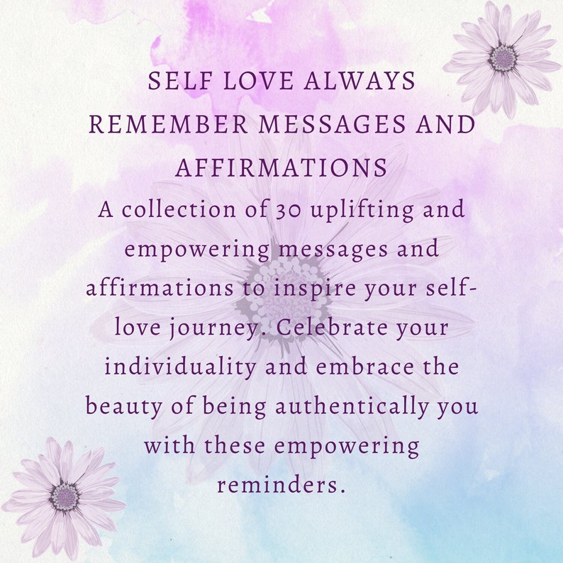 Self-love Always Remember Message and Affirmation Cards Plus Guidebook ...
