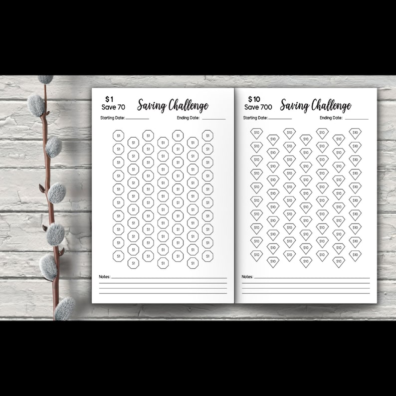 Saving Challenge Book - Etsy