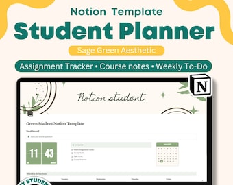 Notion Student Planner Template, Academic Student Digital Planner ...