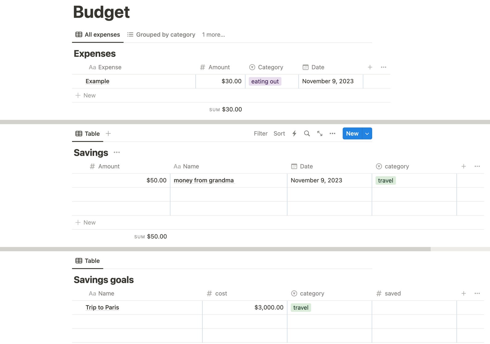 Notion Budget Planner - Etsy