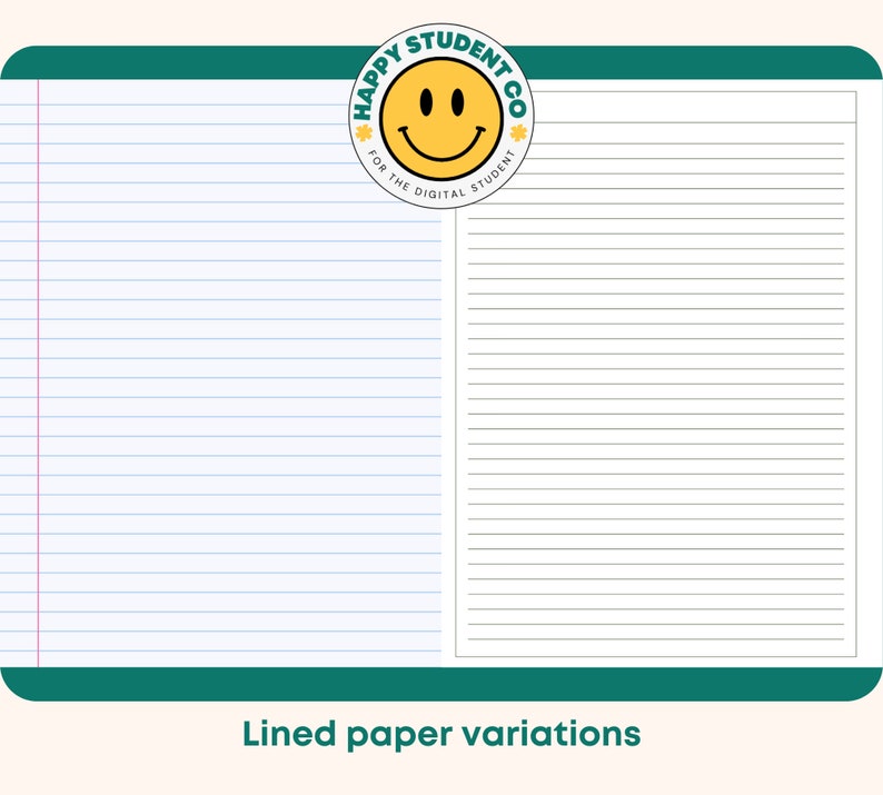 Graph and Lined Paper Variation Pack ~ Digital Notes Download - Etsy