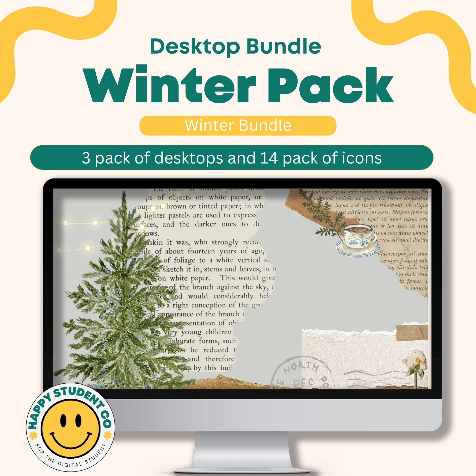 Winter Desktop Home Screen / Aesthetic Desktop Home Screen - Etsy