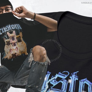 Custom Rap Tee Bootleg, Vintage Custom Dog Shirt, Retro Collage ...