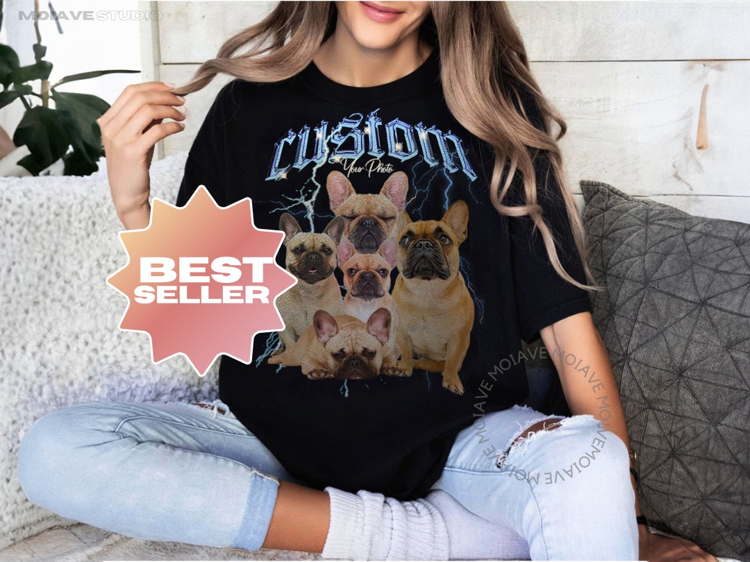 Custom Rap Tee Bootleg, Vintage Custom Dog Shirt, Retro Collage ...