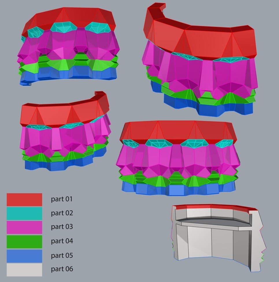 Polygon Geometric Counter Table in DXF Format. Template for Geometric ...