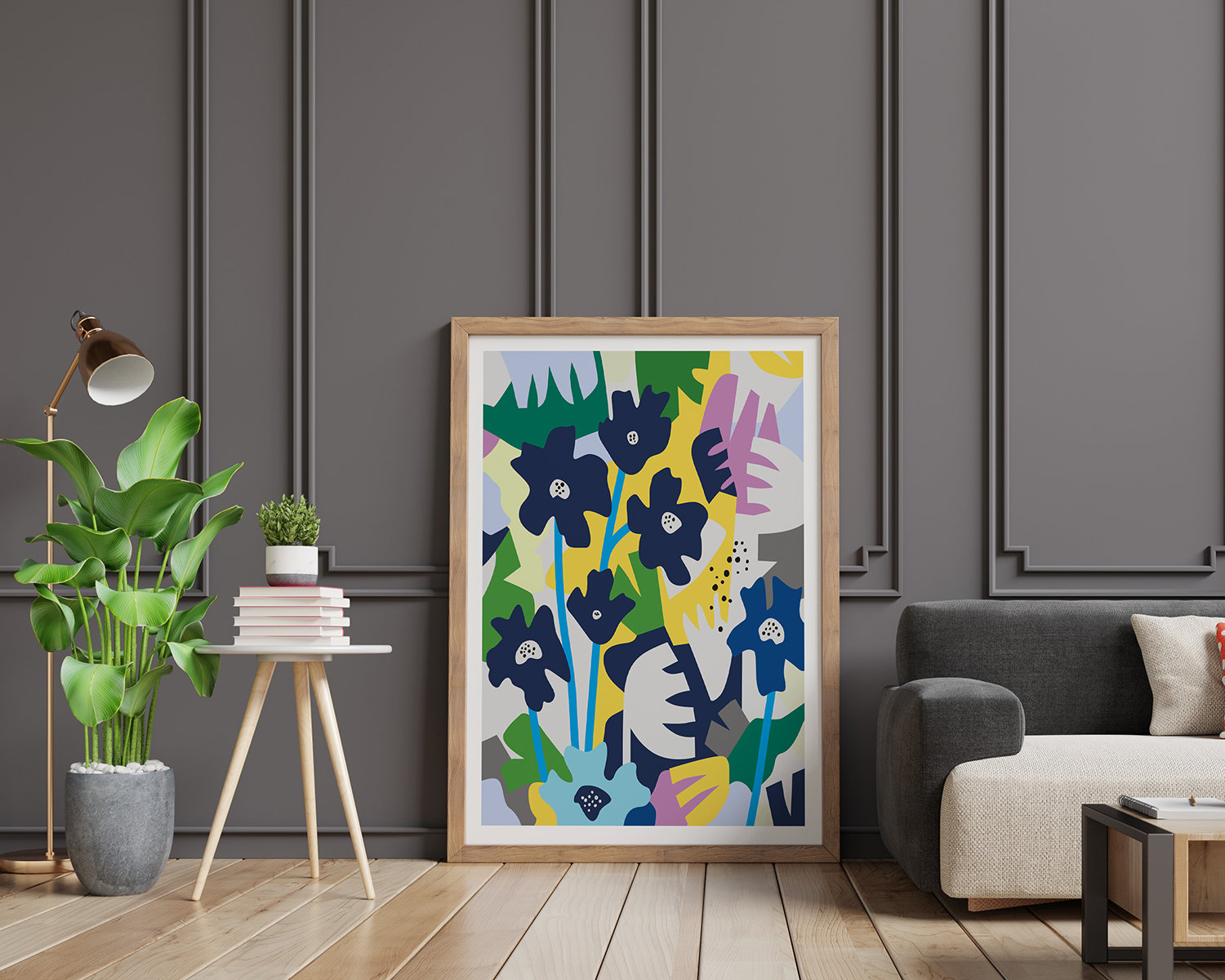 Flowers Abstract Collage Wall Art Instant Download Printable, Graphic ...