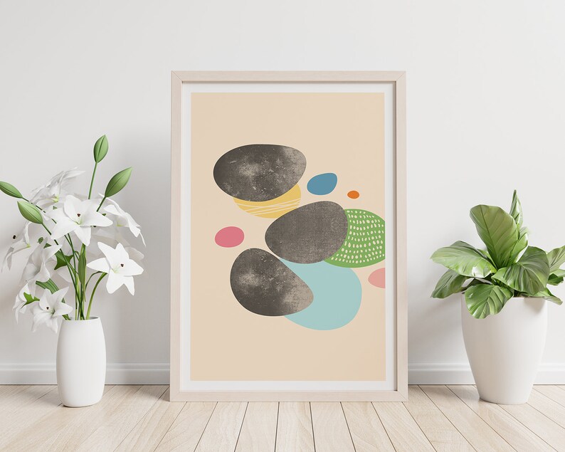 Pebbles on Sandy Beach Wall Art Instant Download Printable - Etsy