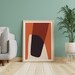 Printable Abstract Orange Red Shapes Wall Art, Instant Download Poster ...