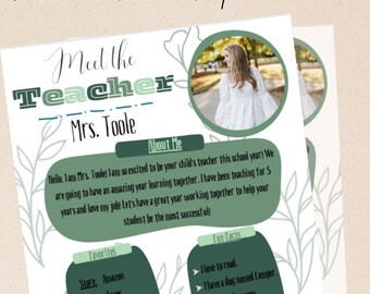 Meet the Teacher L Canva Template L Editable - Etsy