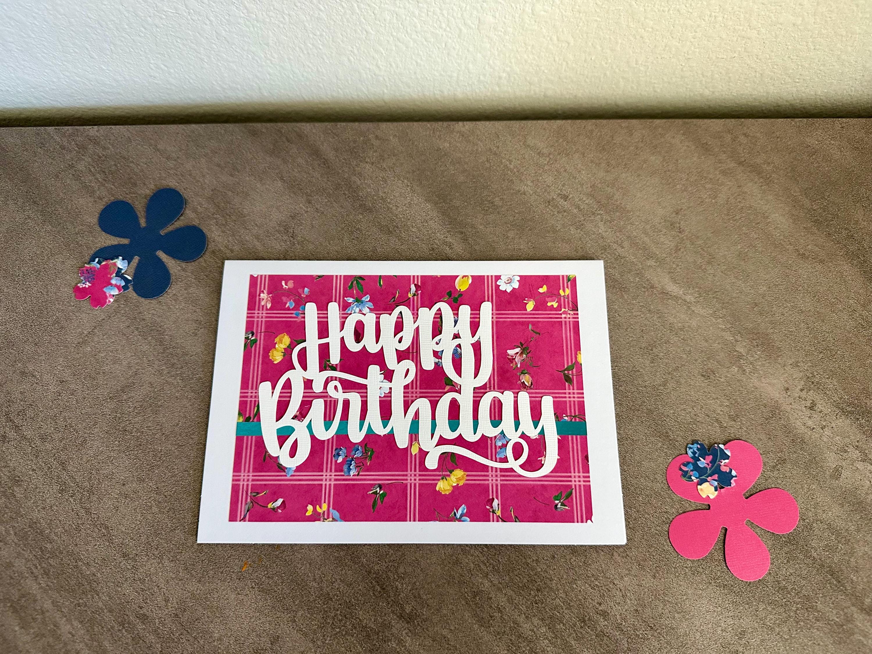 Handmade Happy Birthday Card Set - 4 Full Size Blank Cards (patterns ...