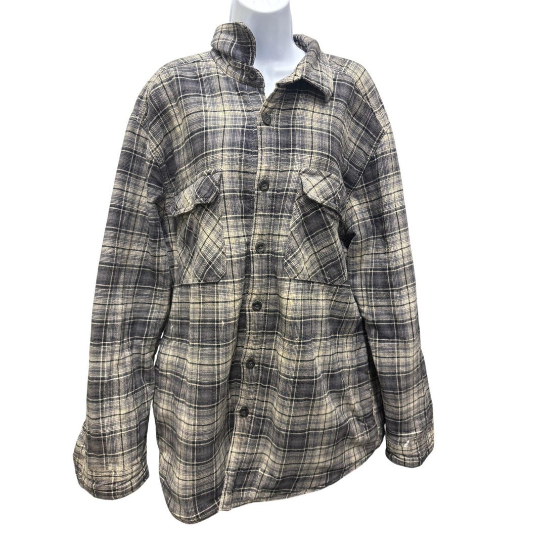 VTG Sears Outdoor Life Men's XLT Tall Buffalo Plaid Sherpa Lined Shirt Jacket - Etsy