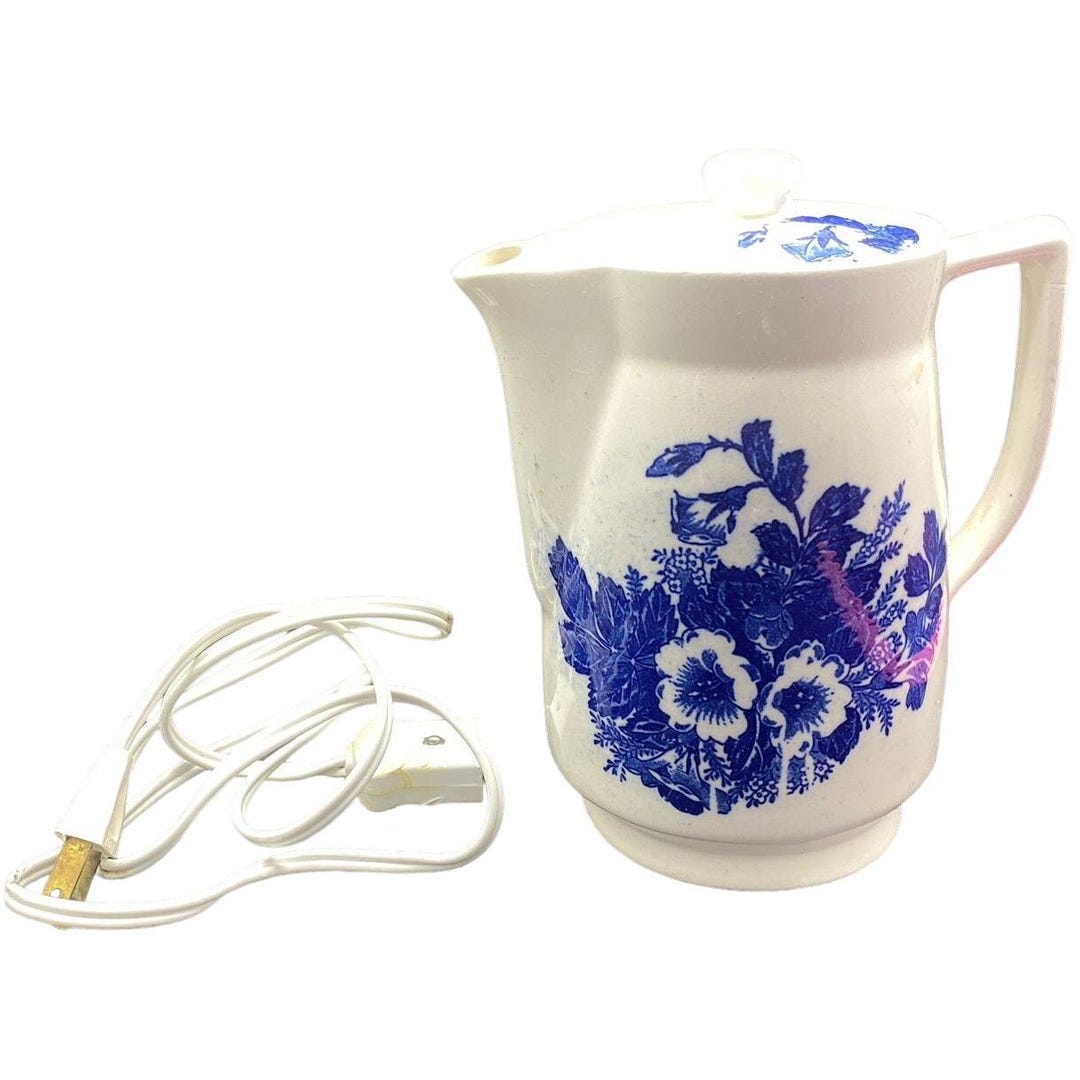 Vintage Valiant Electric Water Heater Tea Coffee Pot Teapot Blue ...