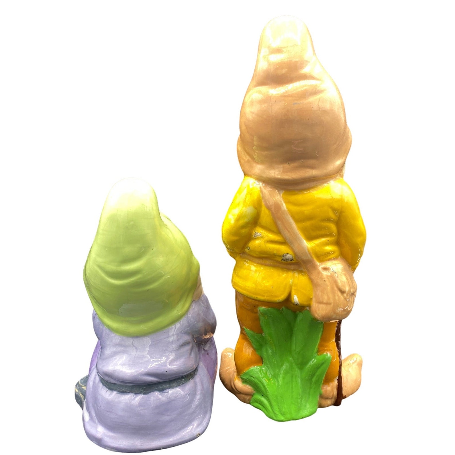 Set Vtg Gnome 60s 70's German Made Ceramic Garden Figure Elf Terra ...