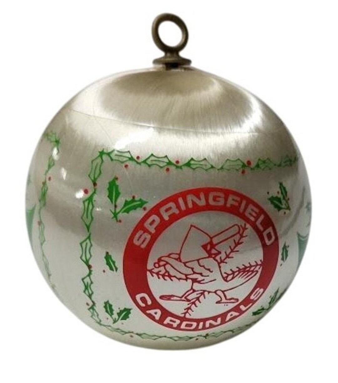 Vintage Springfield Baseball Glass Ornament Cardinal Illinois - Etsy