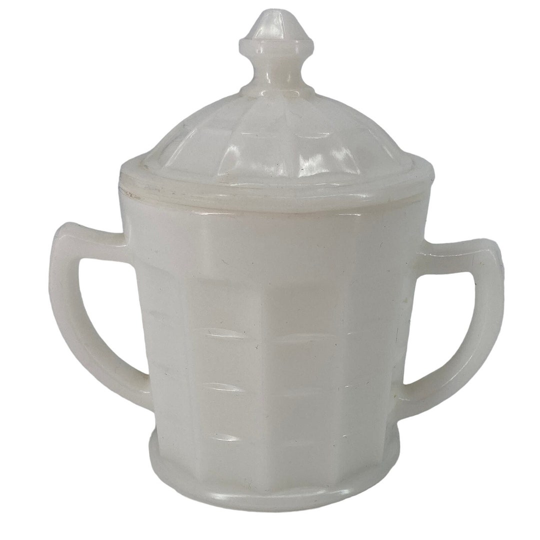 Vintage Milk Glass Colonial Block Sugar Bowl Hazel Atlas - Etsy
