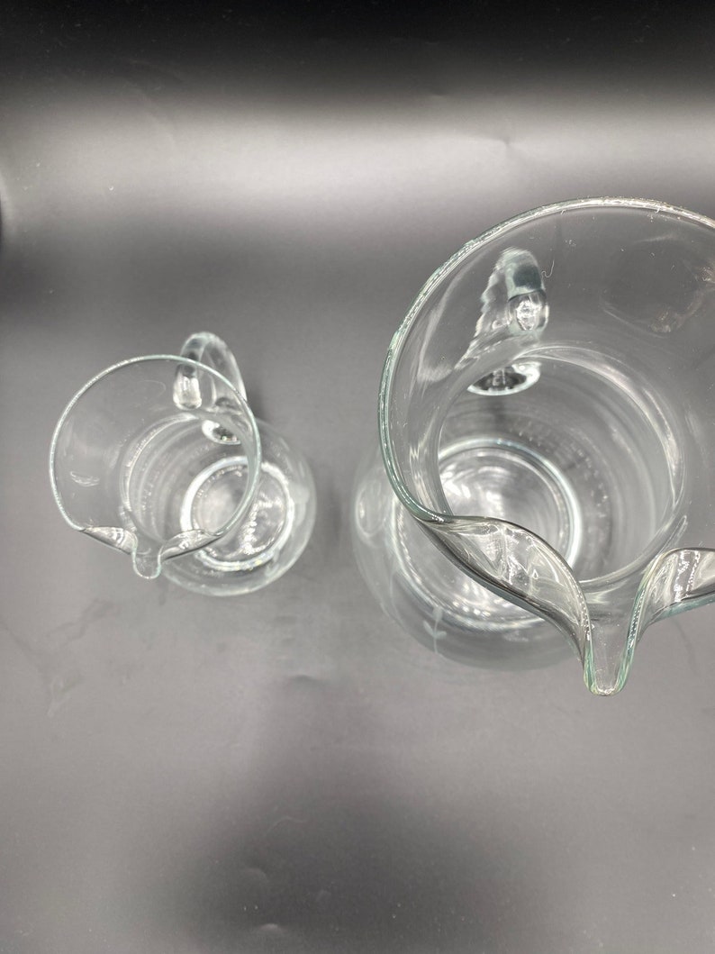 2 VTG Water Pitcher Princess House Heritage Carafe Etched Crystal Ice ...