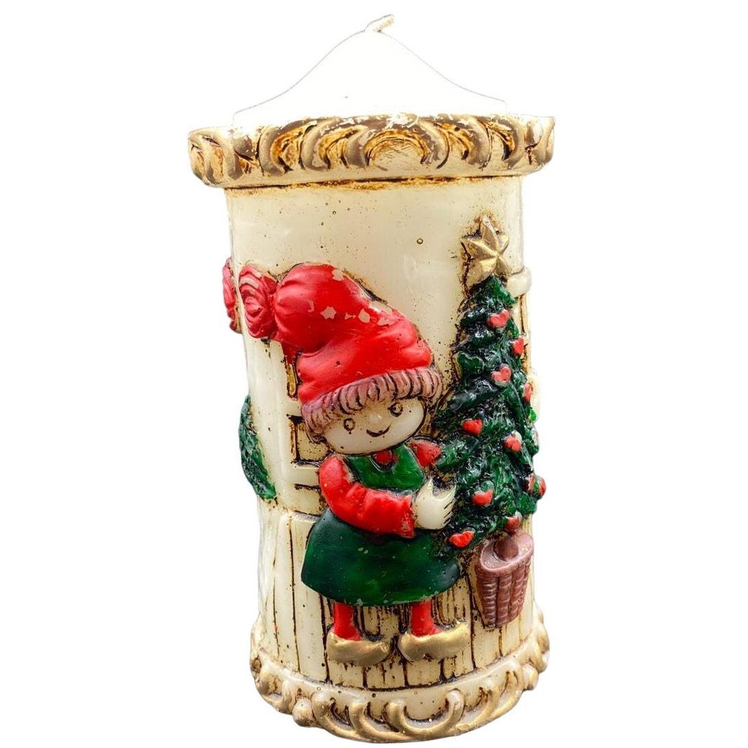 Vintage 1986 Emperor Art Creations Christmas Tall Candle - Etsy