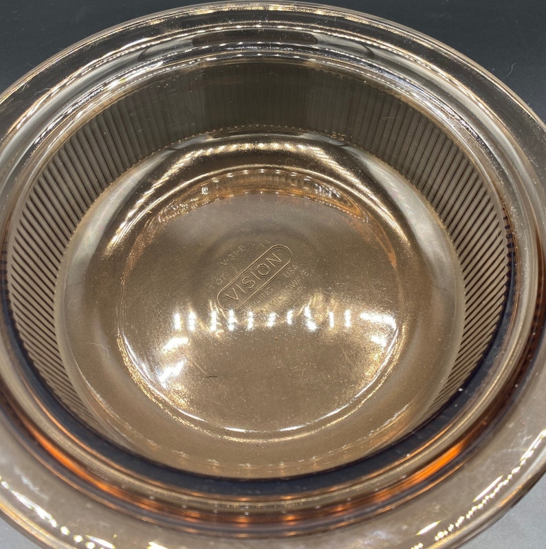 VTG Set 4 Corning PYREX Vision Ware 1 Qt Ribbed Glass Dutch Oven Lid ...
