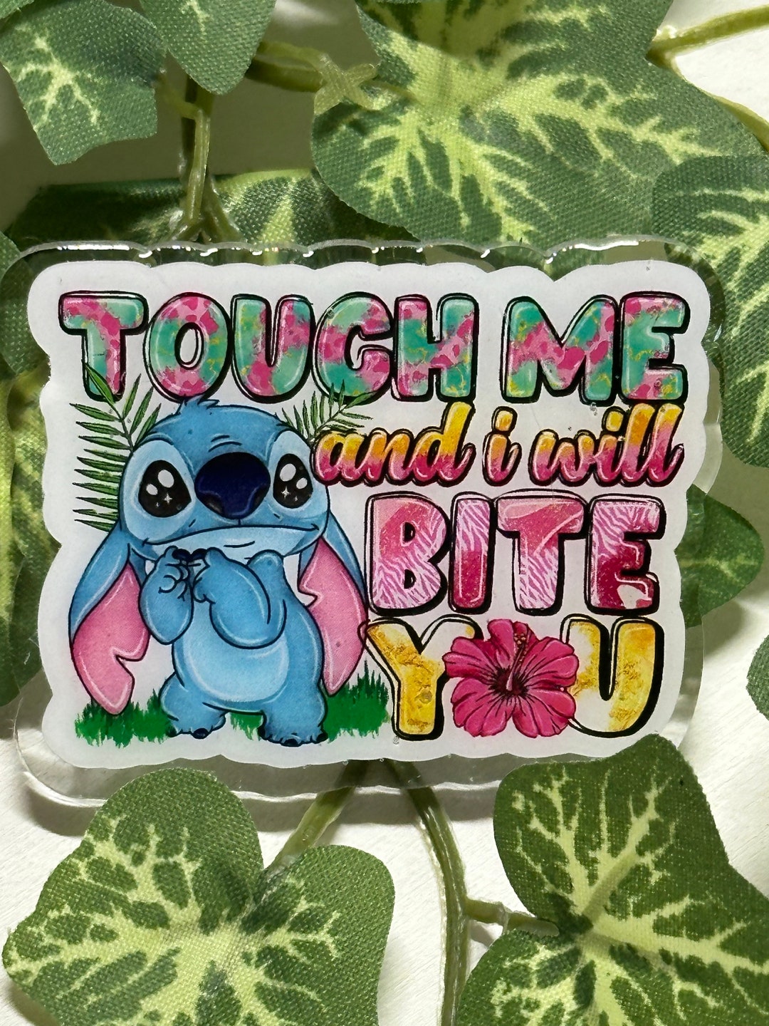 Touch Me and I’ll Bite You Stitch Badge Reel - Etsy