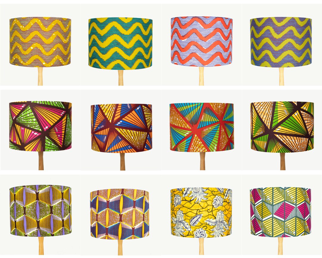 African Print Lampshades for Table Lamp, Floor Lamp or Ceiling Pendant ...