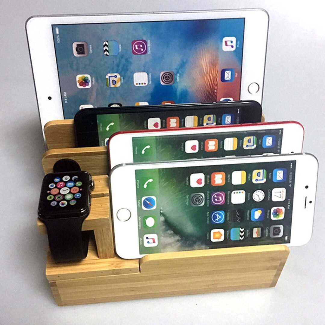 Bamboo Wood Multifunctional Smart Phone Charging Rack Phone - Etsy UK