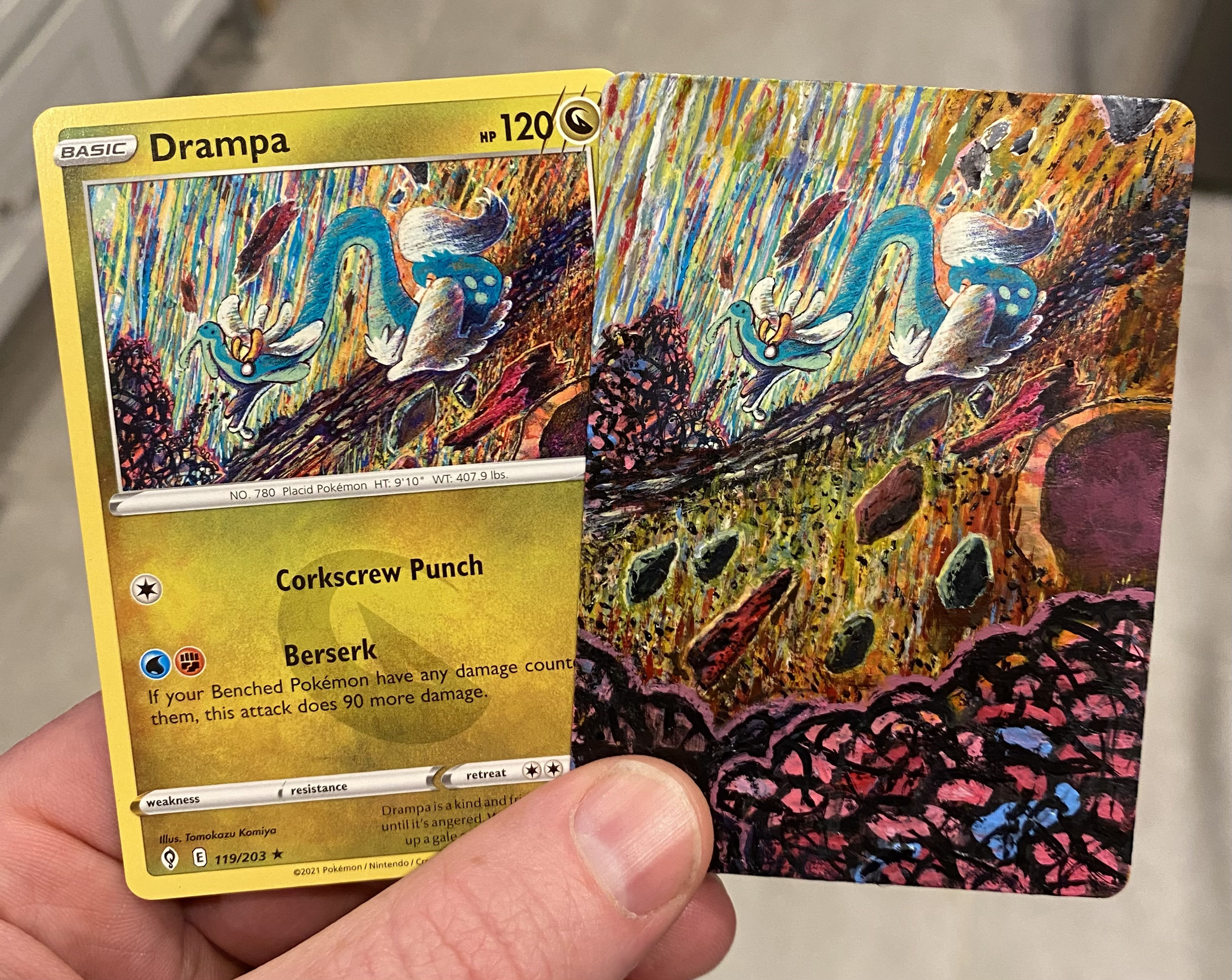 Drampa Pokémon Card Alter Tomokazu Komiya Extended Art - Etsy