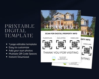 Customizable QR Code Canva PROSPECTING Letter for Real Estate Agents ...