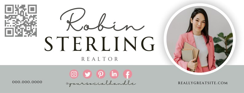 Elegant Customizable Facebook Cover Canva Template With QR Code - Etsy