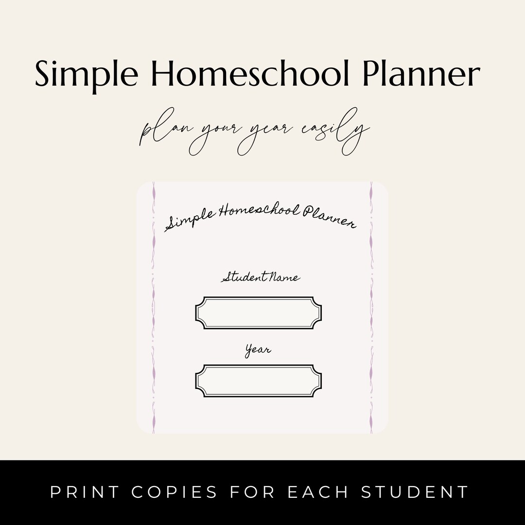 Homeschool Planner Plan Your Year Quickly and Easily With Our Simple ...