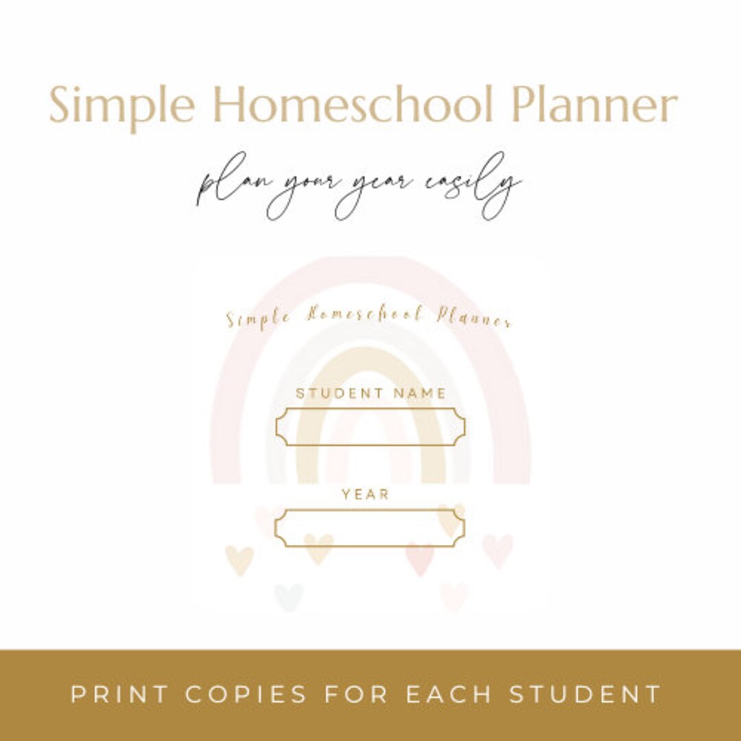 Homeschool Planner Plan Your Year Quickly and Easily With Our Simple ...
