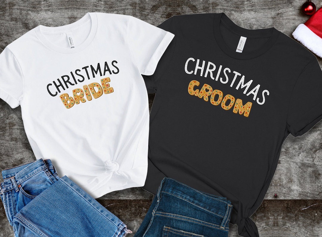 Matching Christmas Bride And Groom Sweatshirts Matching Christmas