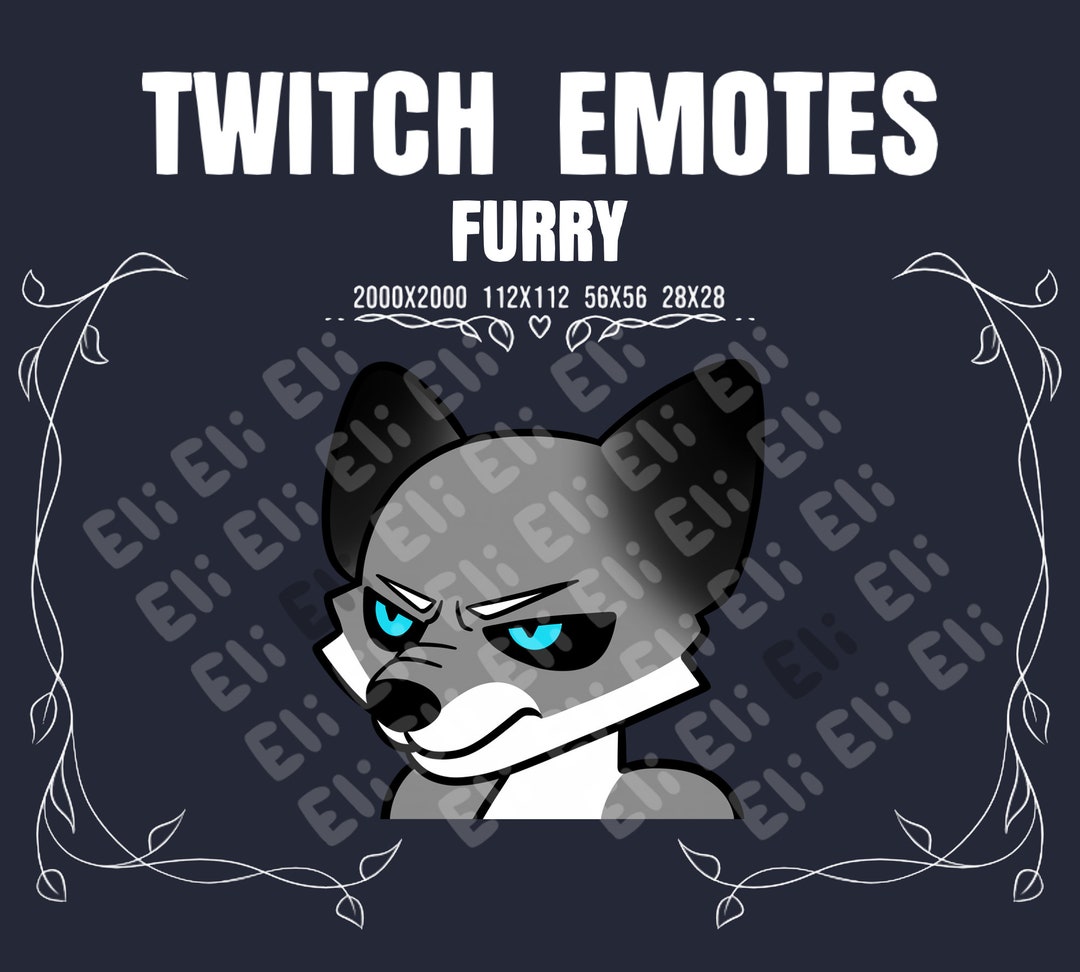Angry Furry Emote Cute Wolf Emote Discord Emote Streamer - Etsy